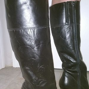 Coach | Shoes | Coach Black Leather Boots | Poshmark